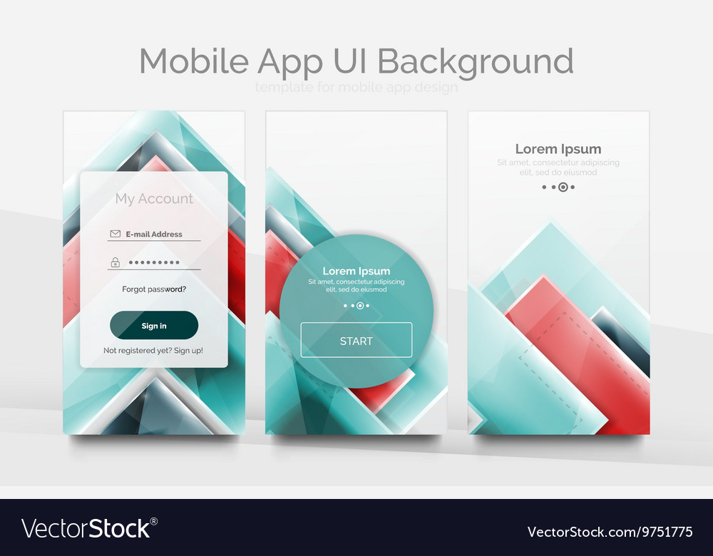 Mobile background ui Royalty Free Vector Image
