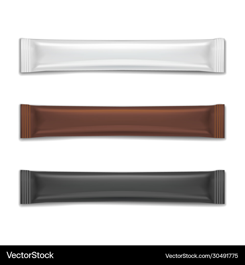 Realistic 3d detailed blank packing stick template