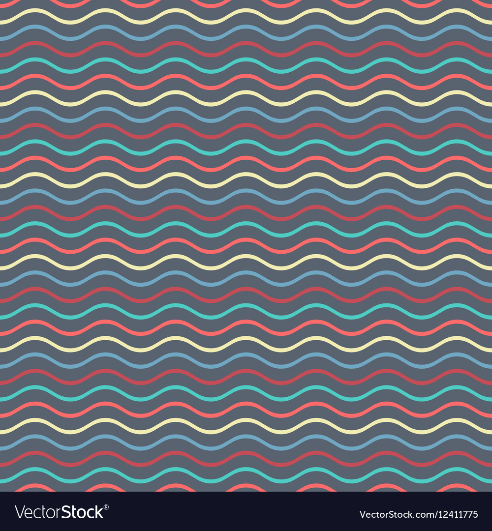 Seamless wavy line pattern Royalty Free Vector Image