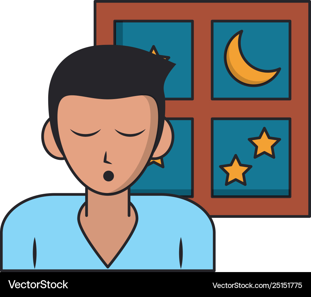 Sleep and rest cartoons Royalty Free Vector Image