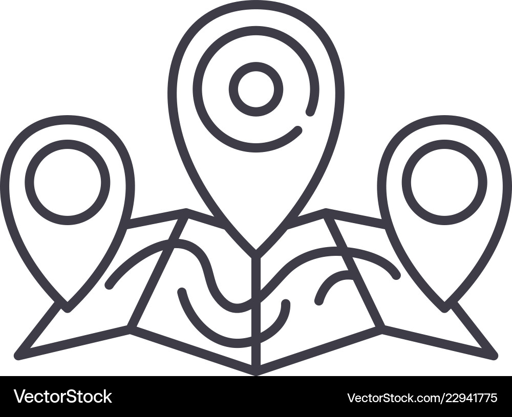 Store address line icon concept store address Vector Image