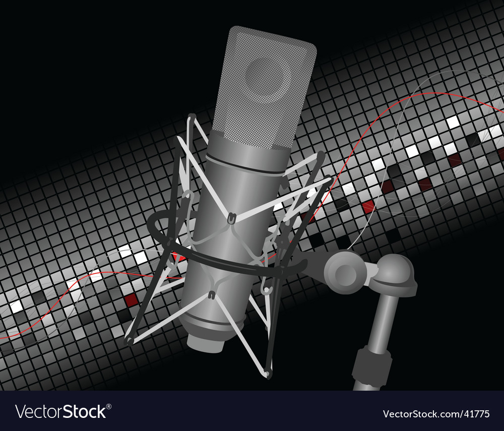 Studio mic Royalty Free Vector Image - VectorStock