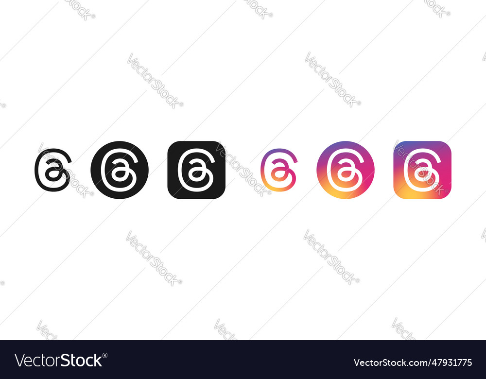 Threads logo Royalty Free Vector Image - VectorStock