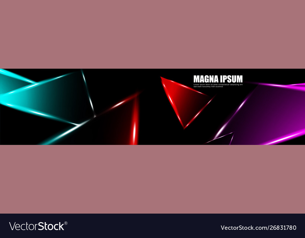 Background a luminous triangle shape design Vector Image