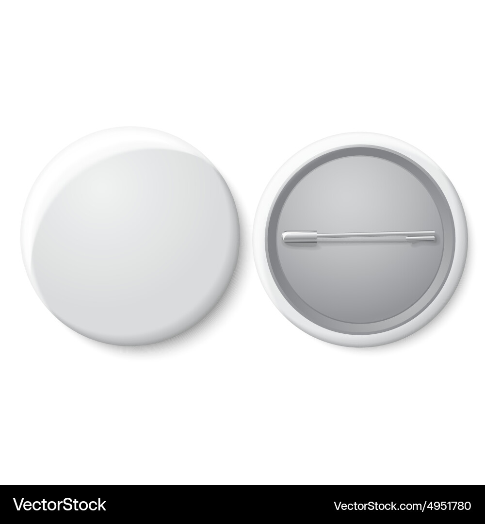 Blank white badge with place for your text Vector Image