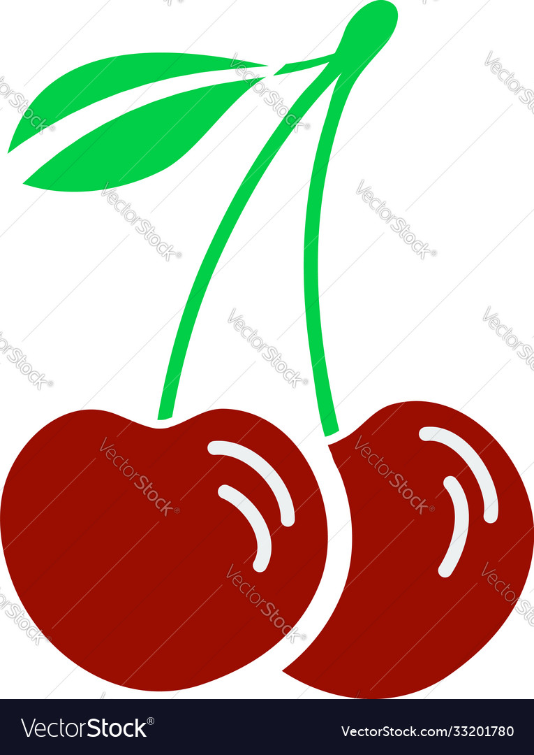 Cherry icon Royalty Free Vector Image - VectorStock