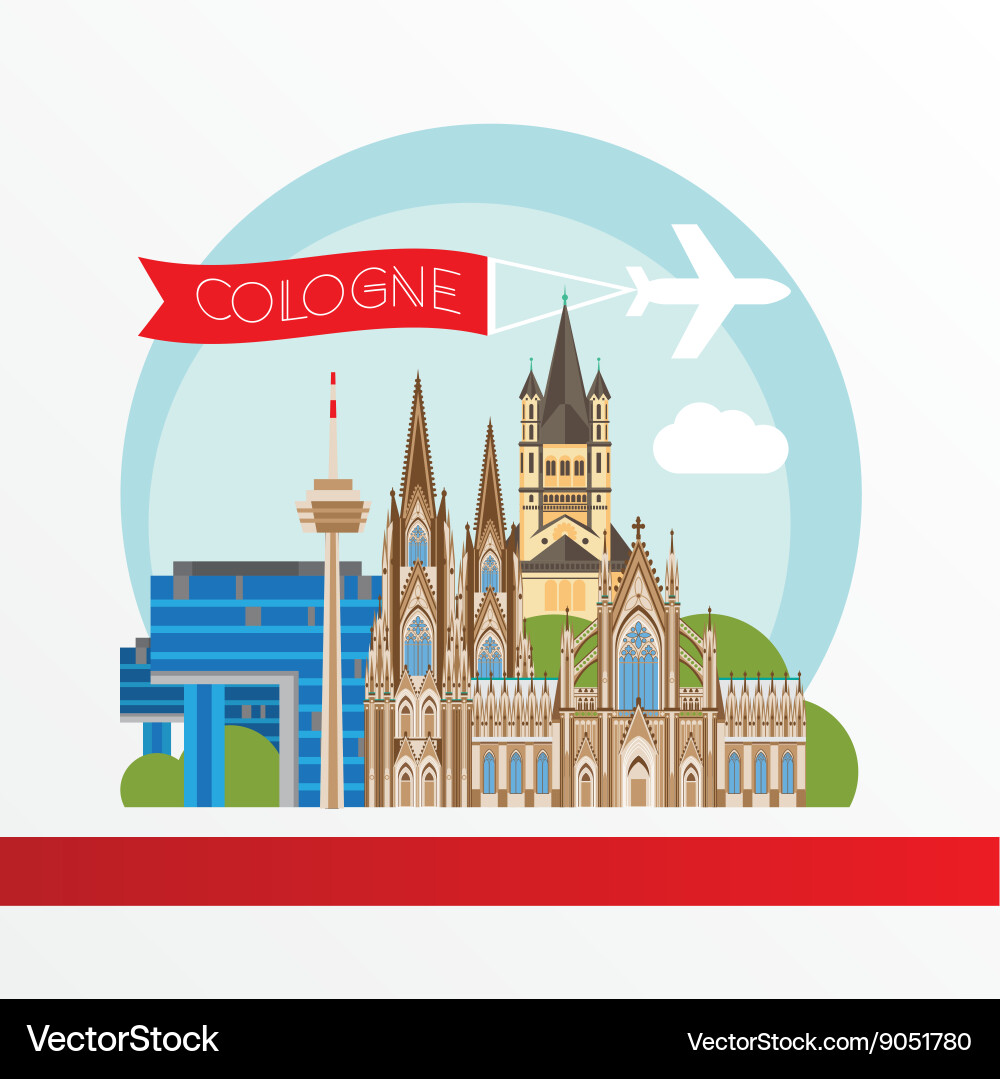 Cologne detailed silhouette Trendy Royalty Free Vector Image