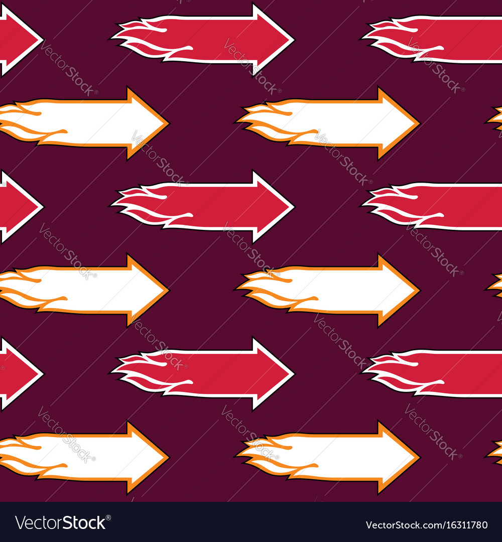 Flame arrow seamless pattern Royalty Free Vector Image