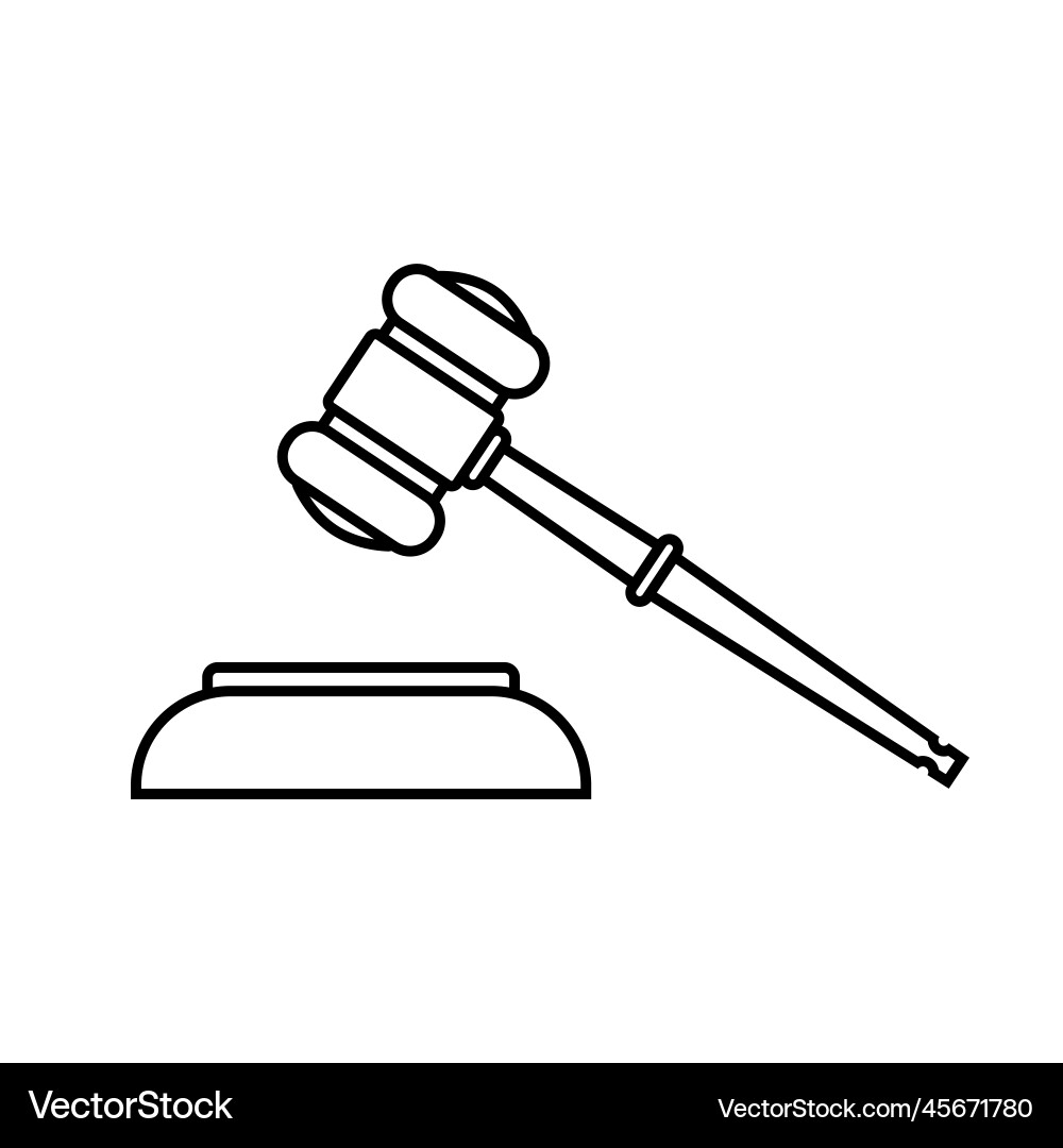 Gavel of justice Royalty Free Vector Image - VectorStock