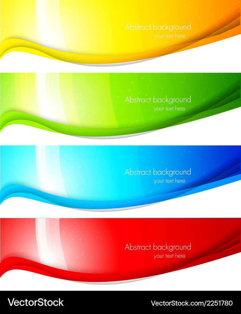 Set of wavy banners Royalty Free Vector Image - VectorStock