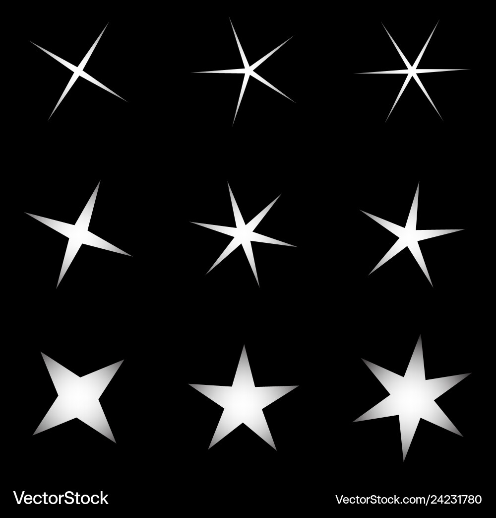 Transparent star symbol icon design beautiful Vector Image
