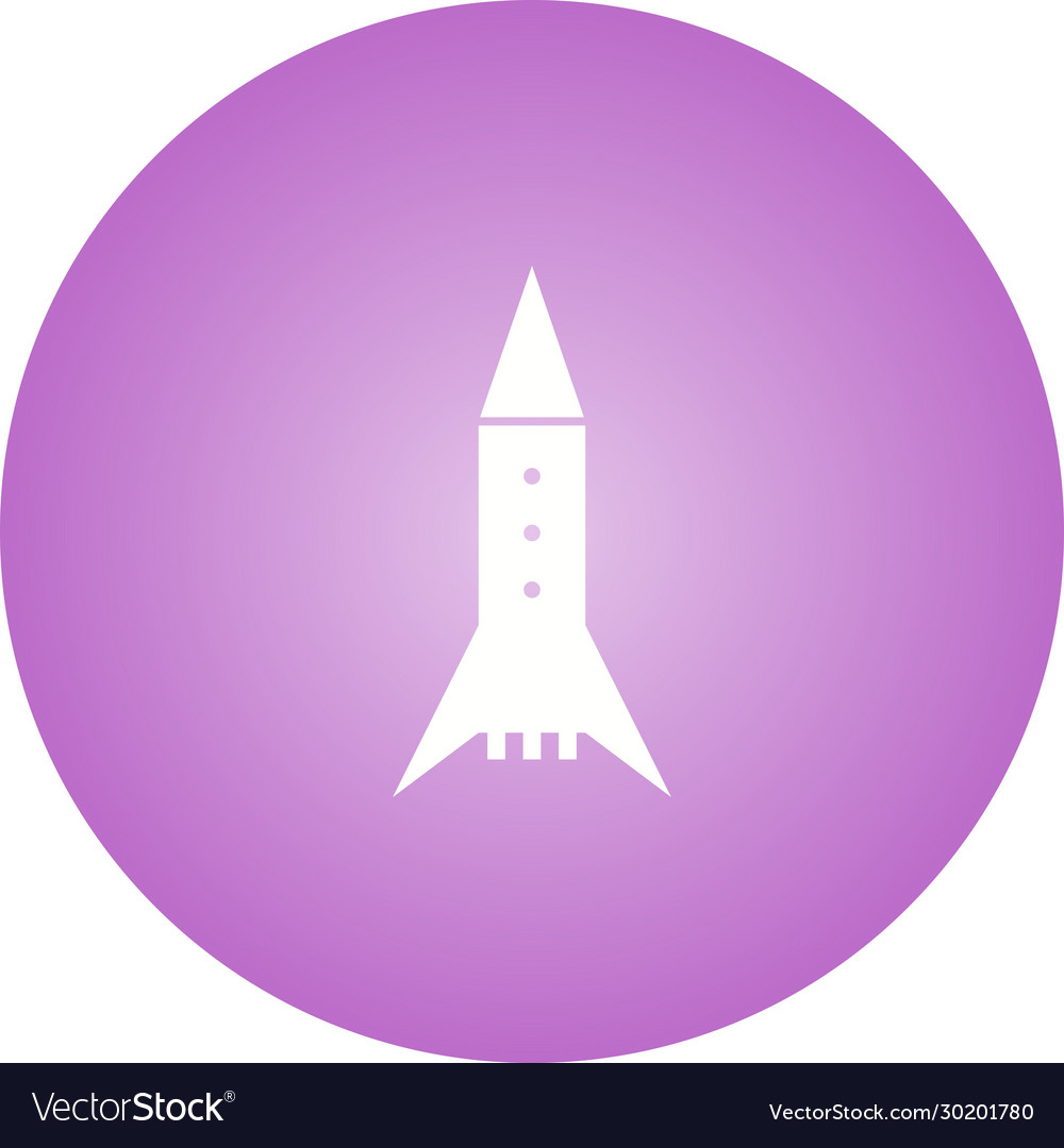 Unique space rocket glyph icon Royalty Free Vector Image
