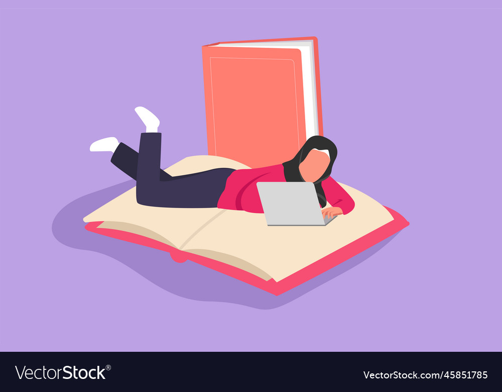 Cartoon flat style drawing woman freelancer works Vector Image