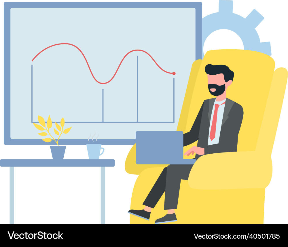 Concept of digital technology work with business Vector Image