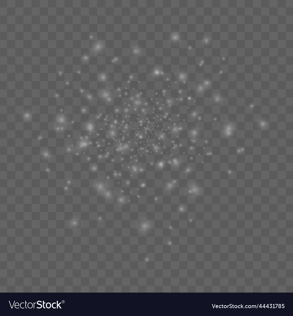 Glow light effect starburst with sparkles Vector Image