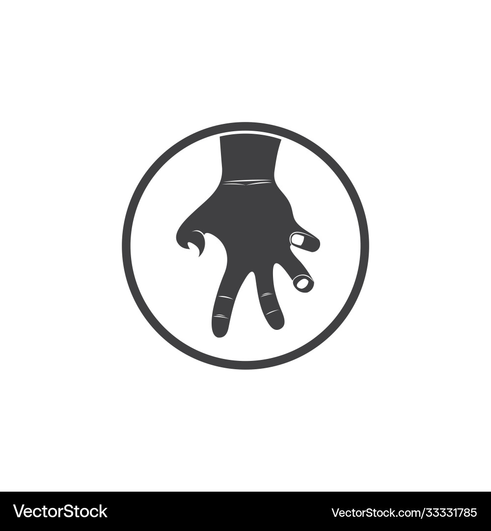 Linked grunge violence scary hand symbol Vector Image