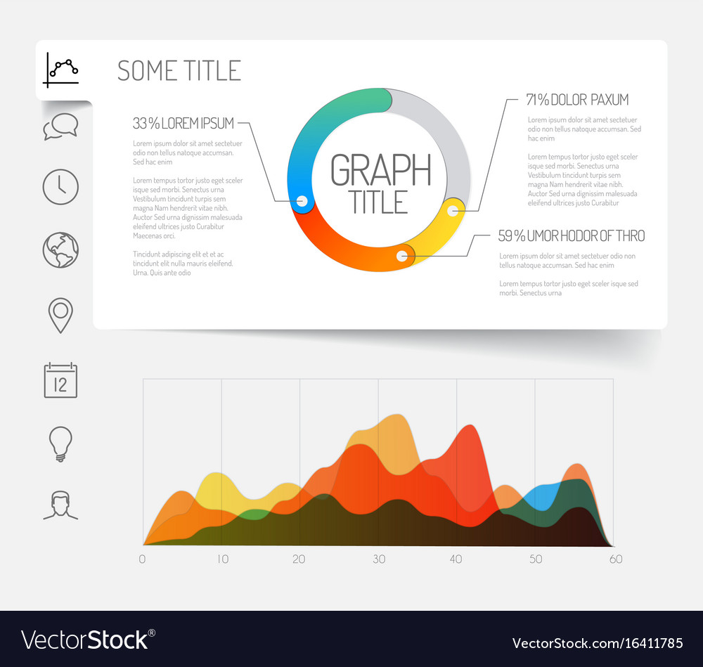 Minimalist infographic dashboard template Vector Image