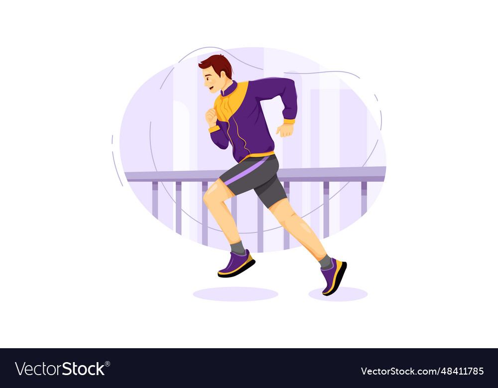 Street runner Royalty Free Vector Image - VectorStock