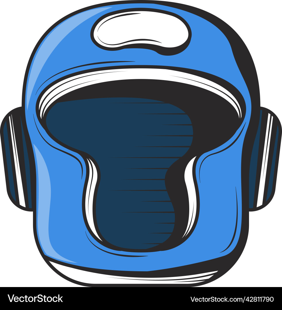 Boxing helmet equipment Royalty Free Vector Image