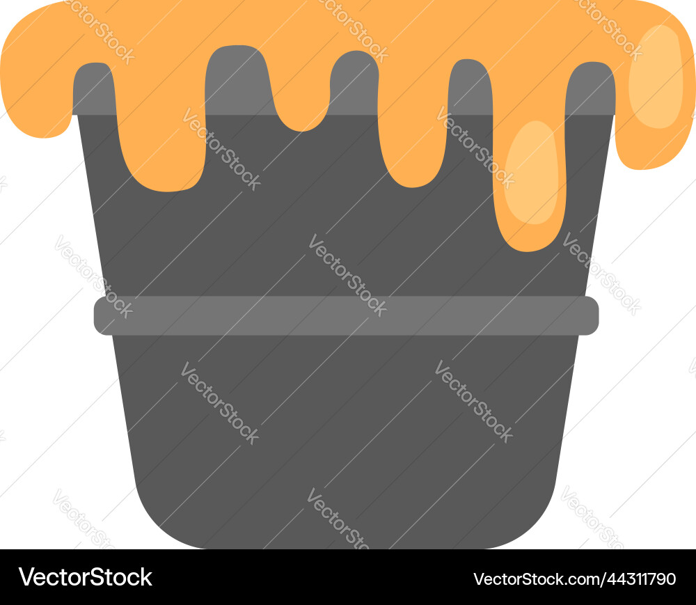 Construction color bucket on a white background Vector Image