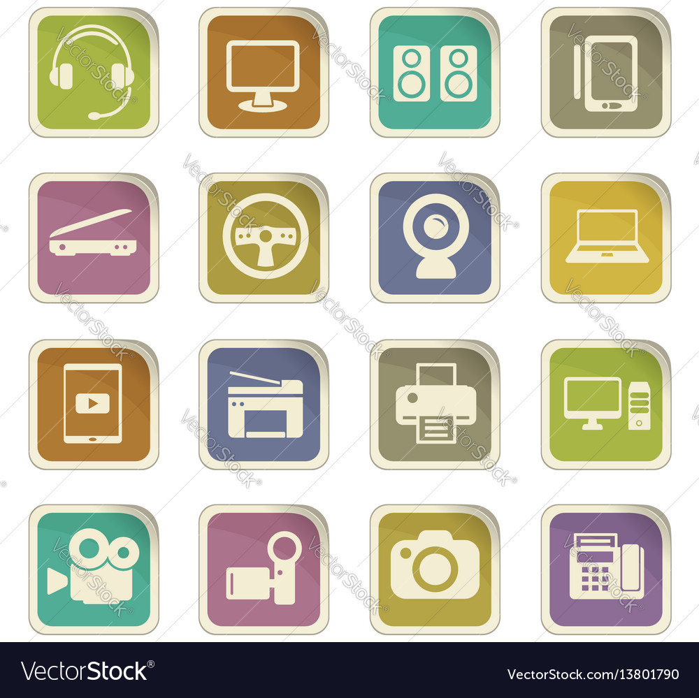 Device icon set Royalty Free Vector Image - VectorStock Device icon set Royalty Free Vector Image - VectorStock