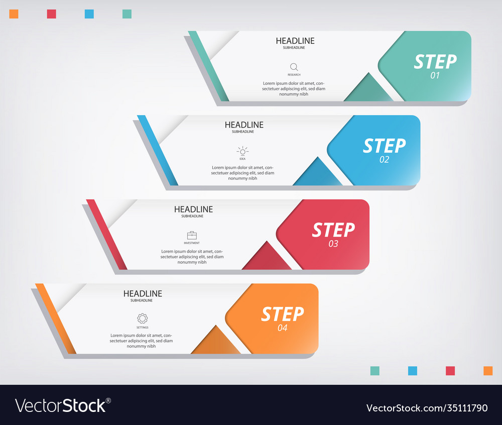 Infographic modern abstract simple Royalty Free Vector Image