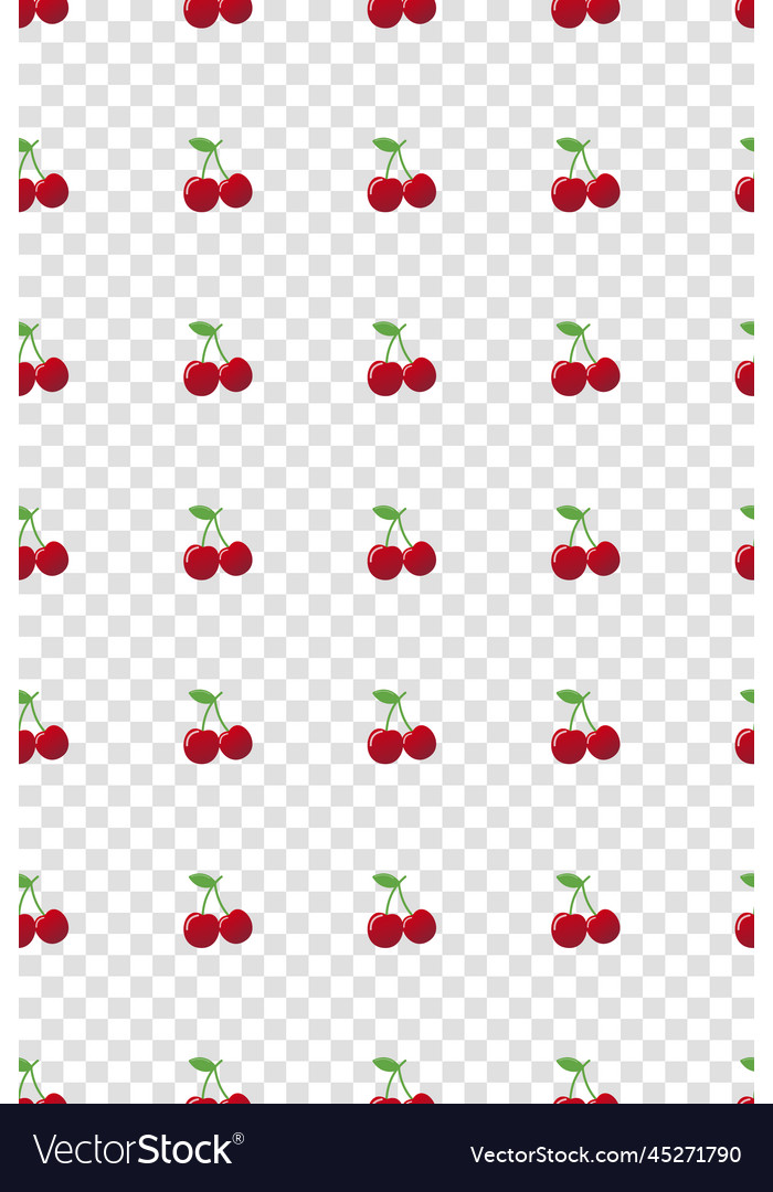 Red cherry pattern fresh fruit background Vector Image