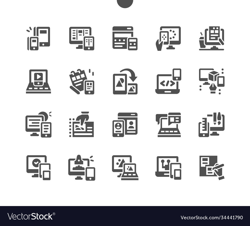 Responsive design development computer Royalty Free Vector