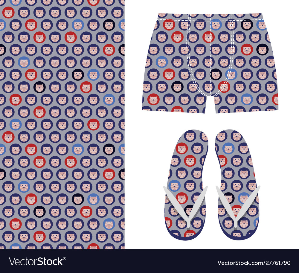 Seamless pattern hedgehogs mens boxer briefs Vector Image Seamless pattern hedgehogs mens boxer briefs Vector Image