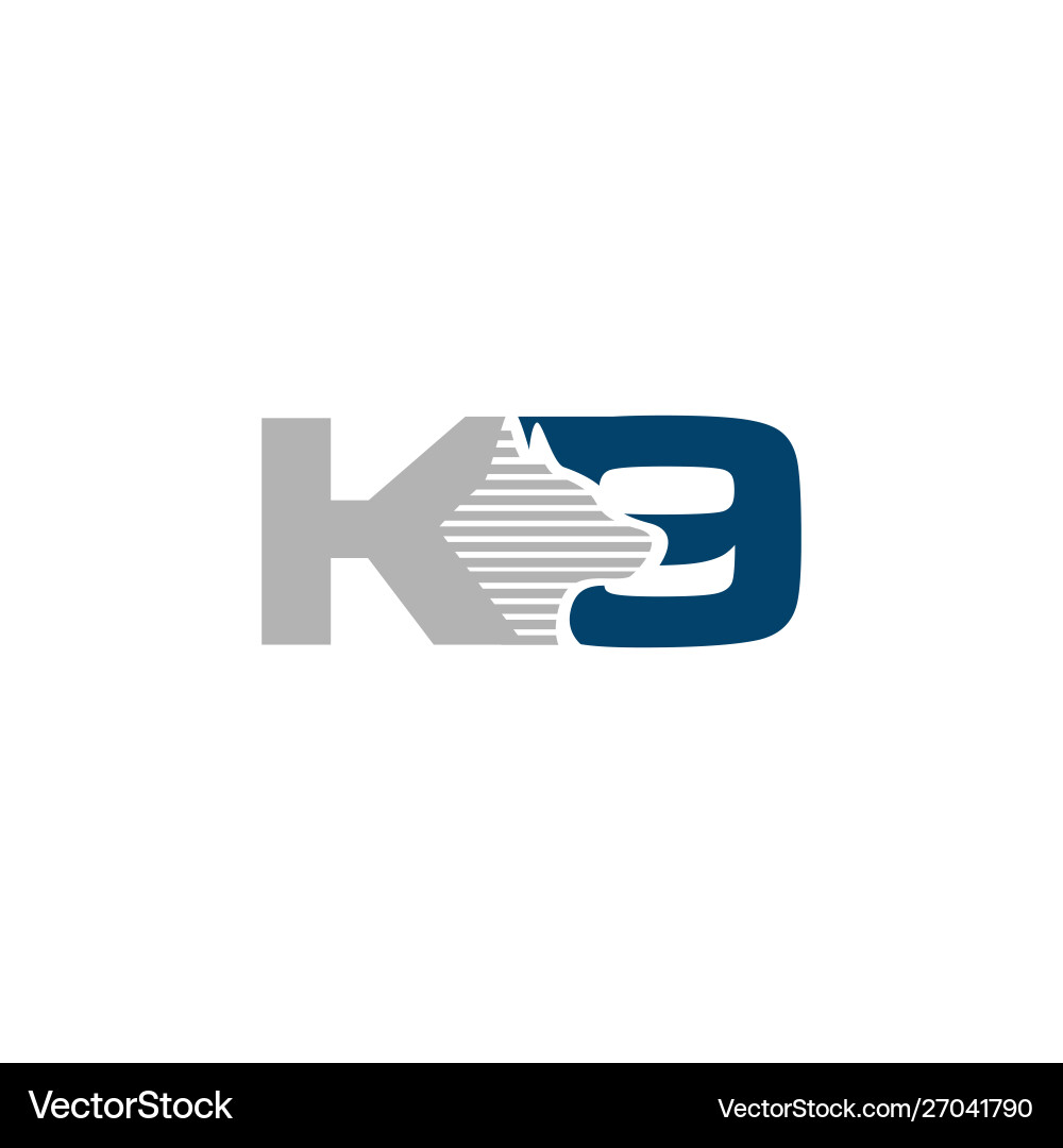 Training k9 dog logo design ideas on a white Vector Image