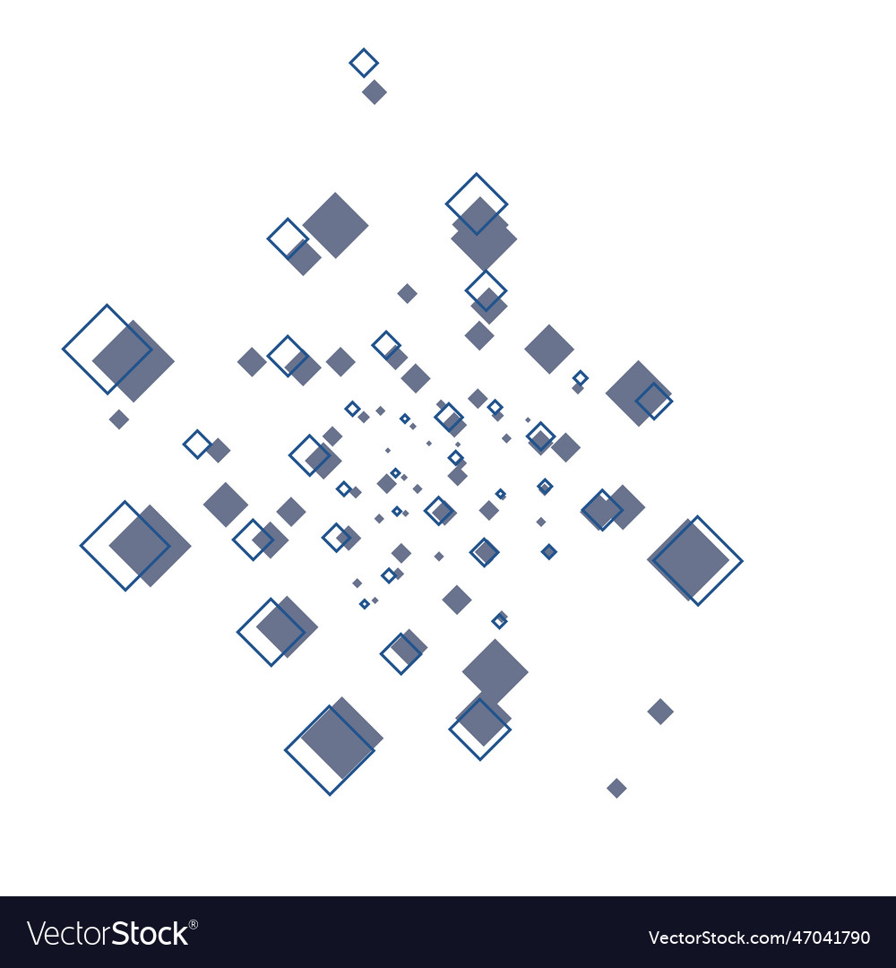 With abstract squares Royalty Free Vector Image