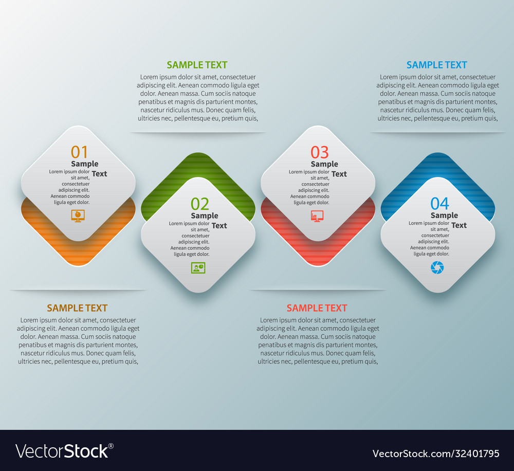 Abstract 3d paper infographics business template Vector Image Abstract 3d paper infographics business template Vector Image