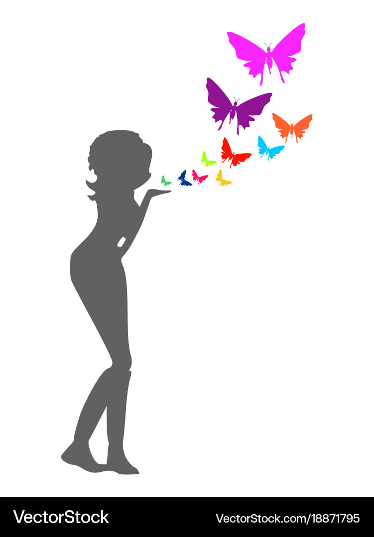 An air kiss concept Royalty Free Vector Image - VectorStock