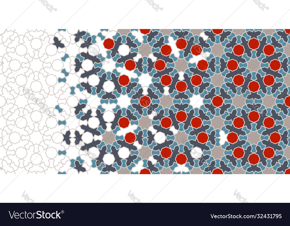 Arabesque seamless border pattern Royalty Free Vector Image
