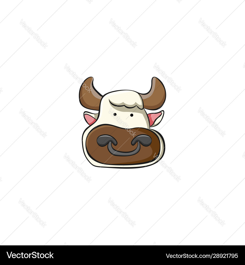 Avatar a cow on a white background Royalty Free Vector Image