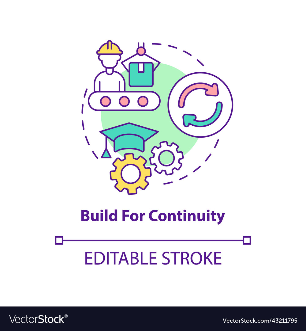 Build For Continuity Concept Icon Royalty Free Vector Image