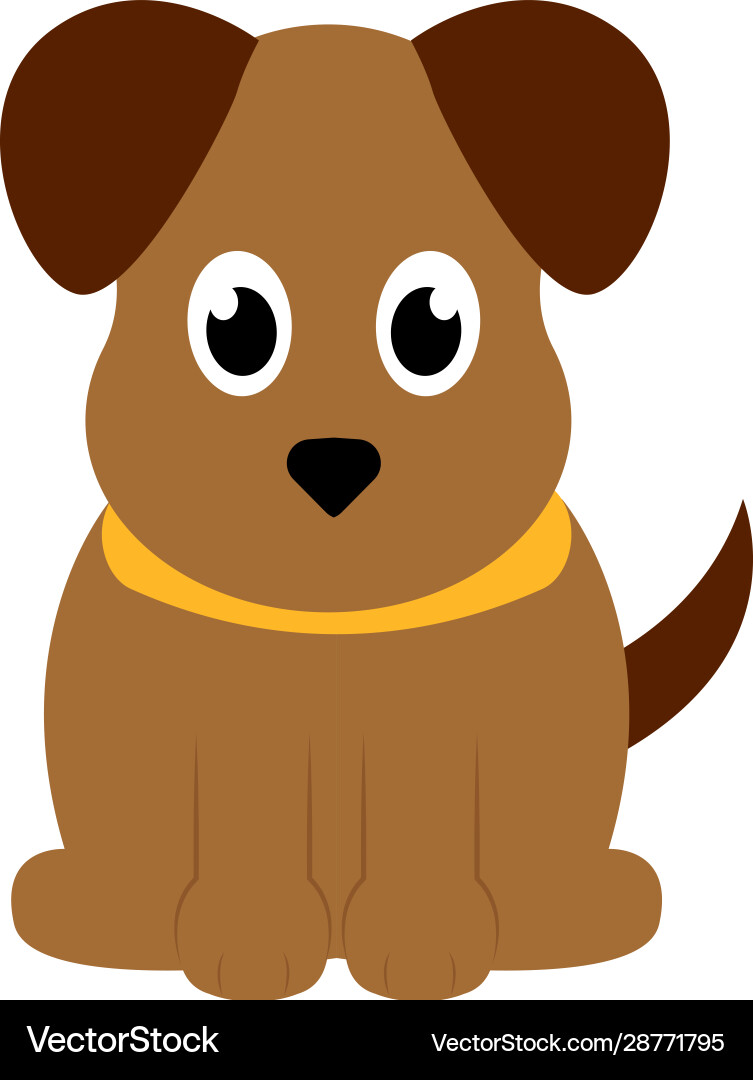 Cartoon a pretty doggy Royalty Free Vector Image