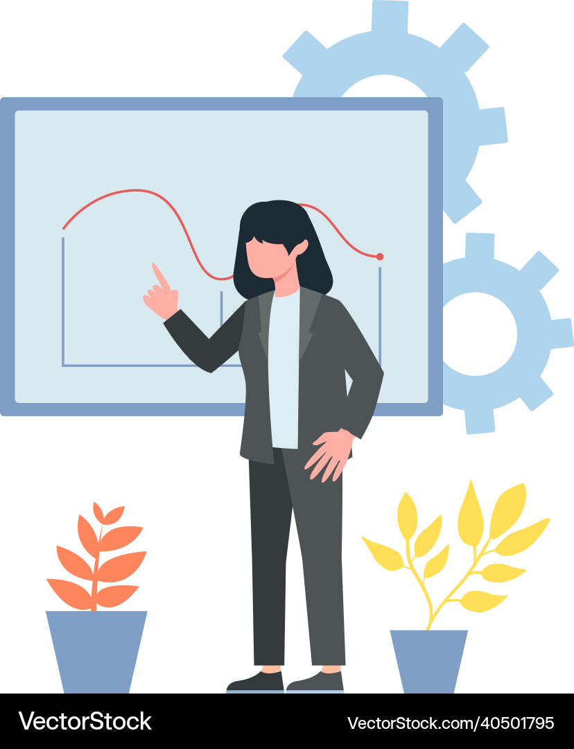Concept of digital technology work with business Vector Image