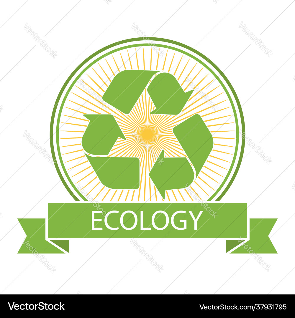 Ecology concept recycling symbol Royalty Free Vector Image