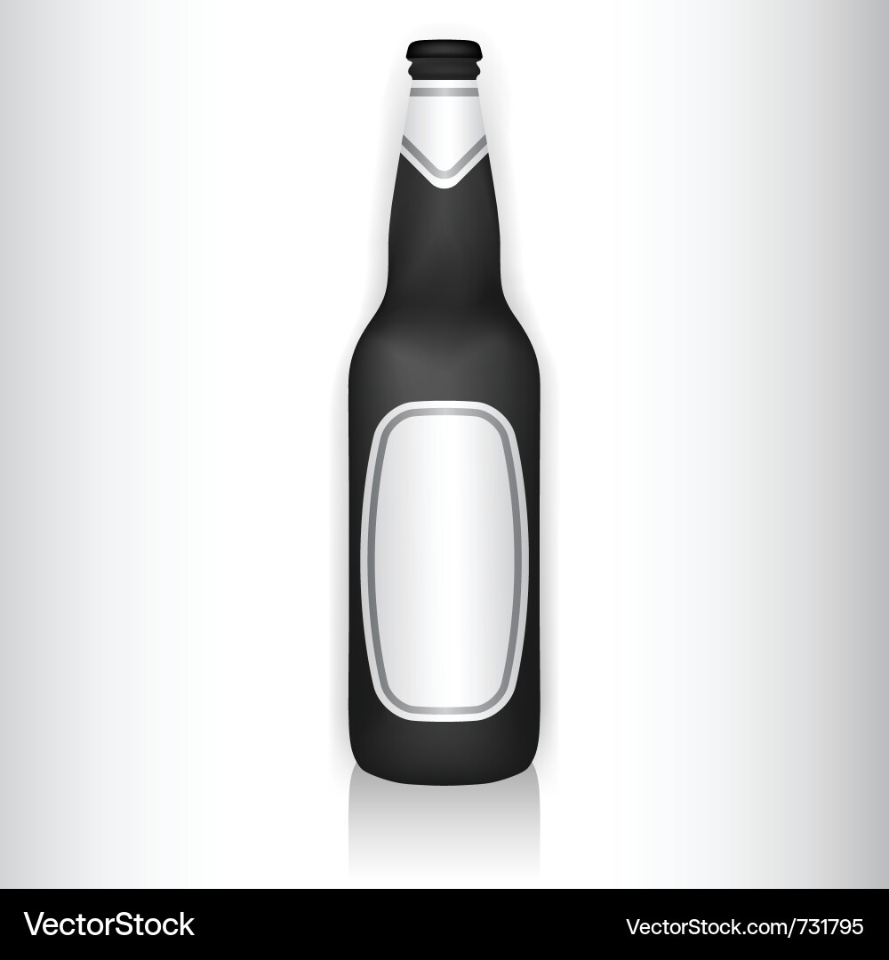 Glass bottle with stickers Royalty Free Vector Image