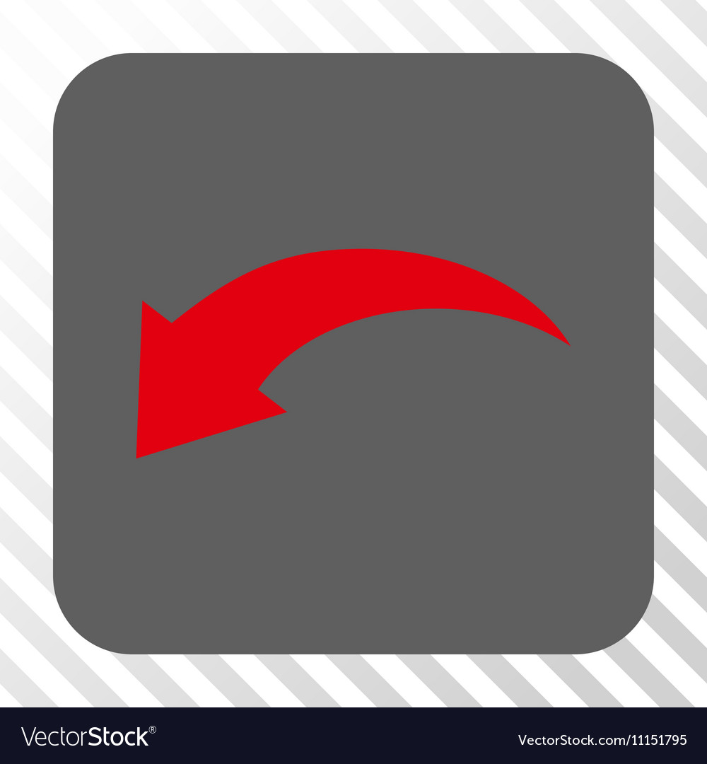 Undo rounded square button Royalty Free Vector Image