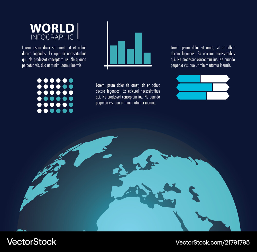 World infographic concept Royalty Free Vector Image