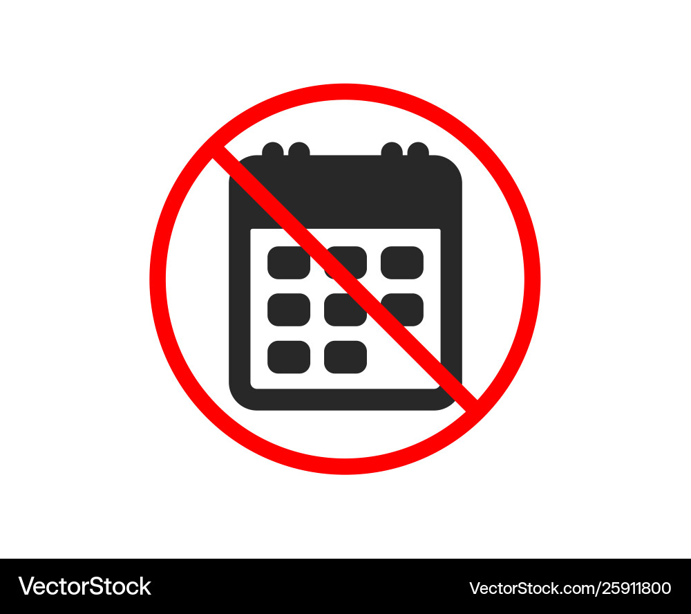 Calendar icon event reminder sign Royalty Free Vector Image