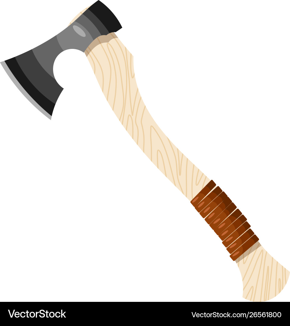 Color image an ax on a white background Royalty Free Vector