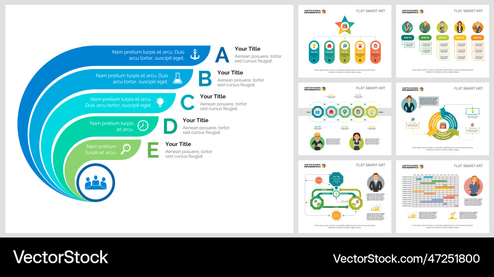 Colorful management or planning concept Royalty Free Vector
