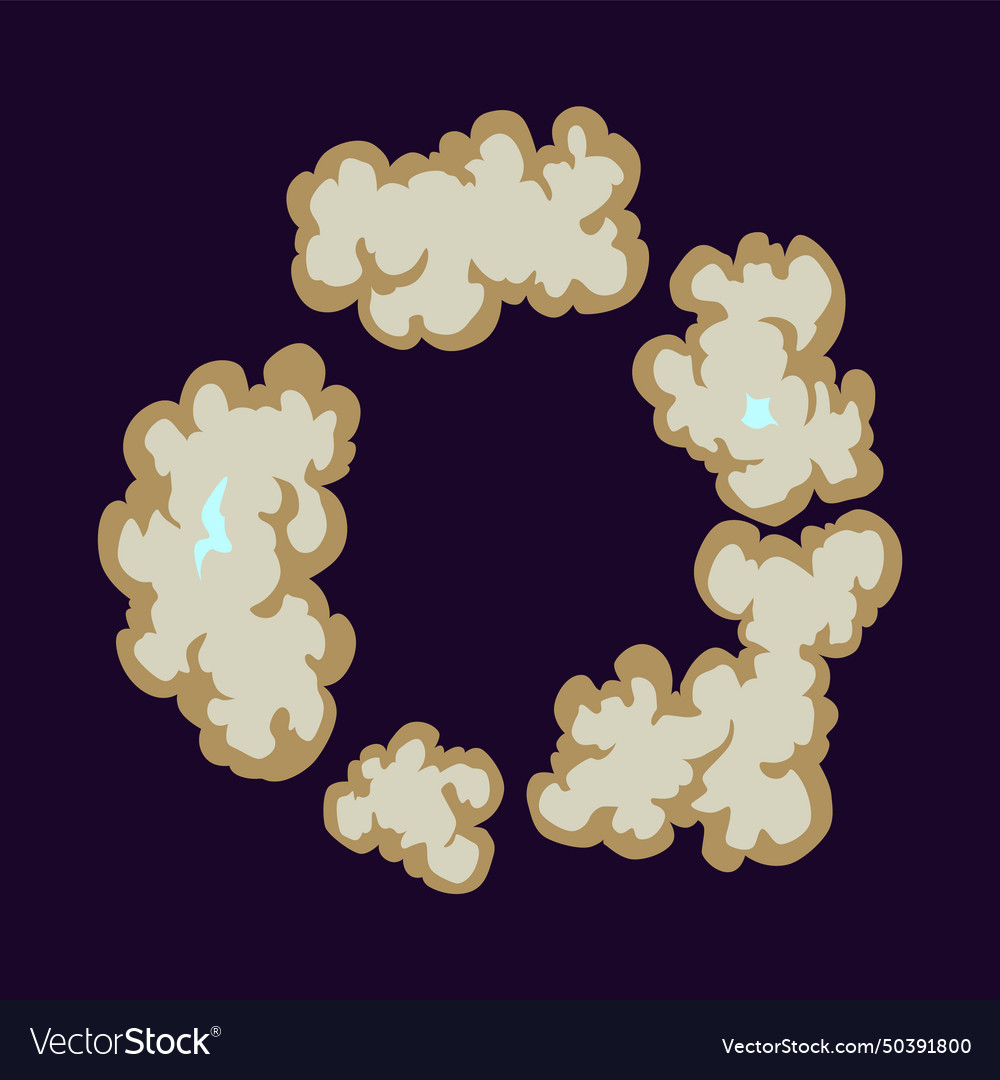 Explosion animation cartoon burst effect Vector Image