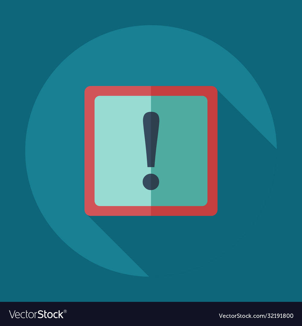Flat modern design with shadow icons warning Vector Image