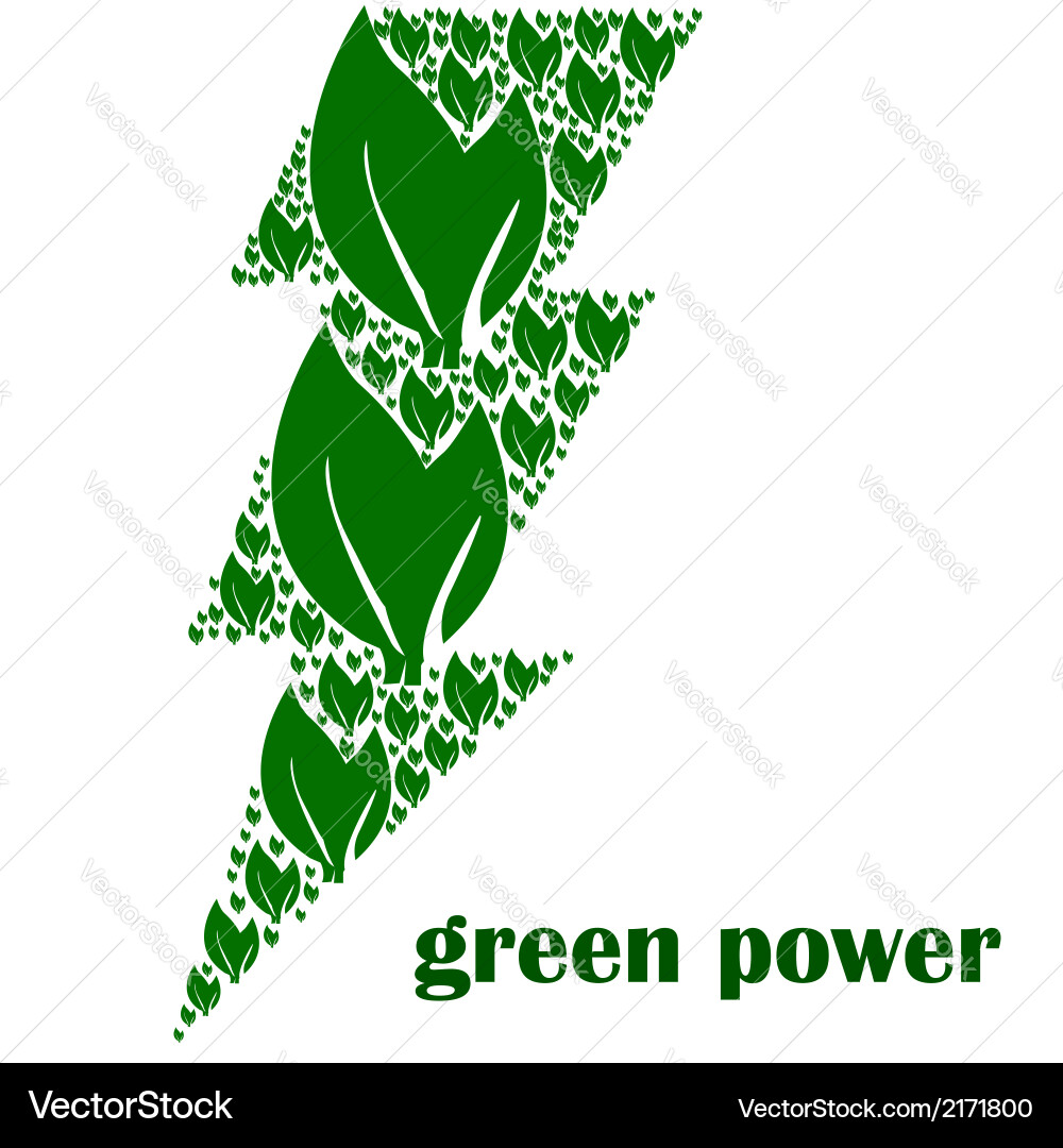 Green power Royalty Free Vector Image - VectorStock