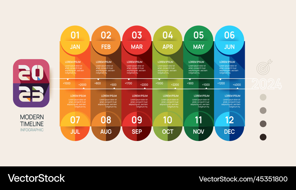 Infographic 2023 template for business modern Vector Image