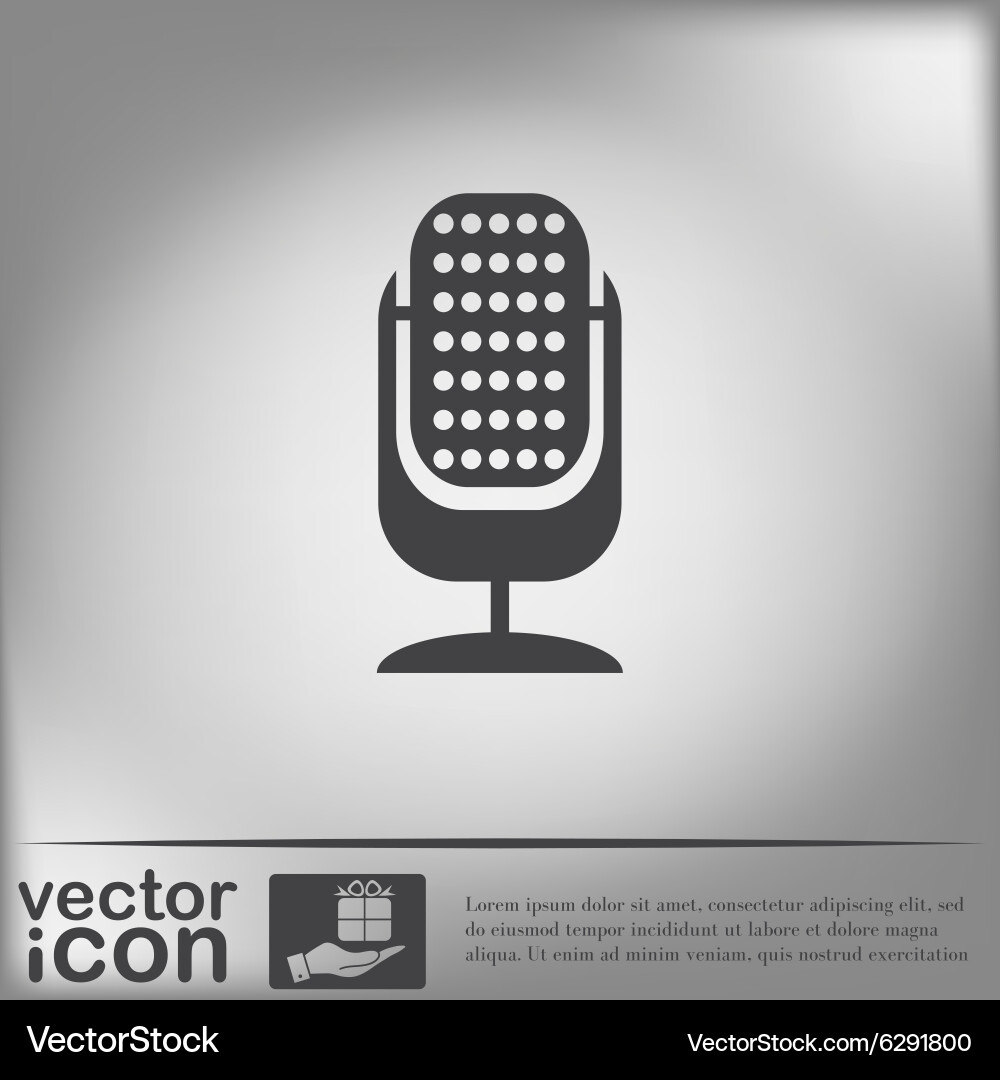 Microphone character singing and the music Vector Image